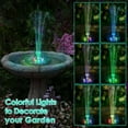Soapow Solar Fountain, Pond & Pool Pumps with Nozzles & Colorful LED ...