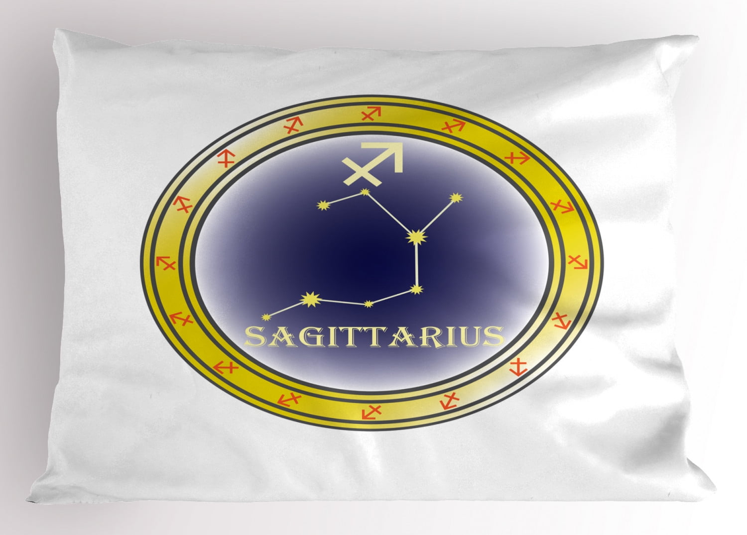 Zodiac Sagittarius Pillow Sham Constellation Pattern with Stars Zodiac ...