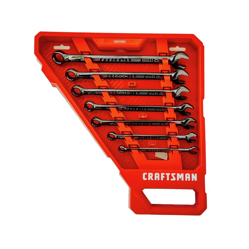 Craftsman CMMT12063L 12 Point Metric Standard Extra Long Combination Wrench Set 7 Piece Walmart