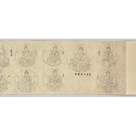 Scroll of Deities of the Diamond World Mandala Poster Print (18 x 24 ...