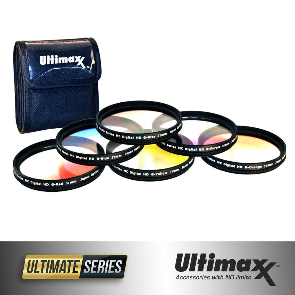 Ultimaxx 77mm 6-Piece Graduated Color Filter Kit for All DSLR Camera ...