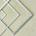 Diamond Interlink Metal Contemporary Silver Wall Art Sculpture 40 x 20 ...
