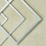 Diamond Interlink Metal Contemporary Silver Wall Art Sculpture 40 x 20 ...