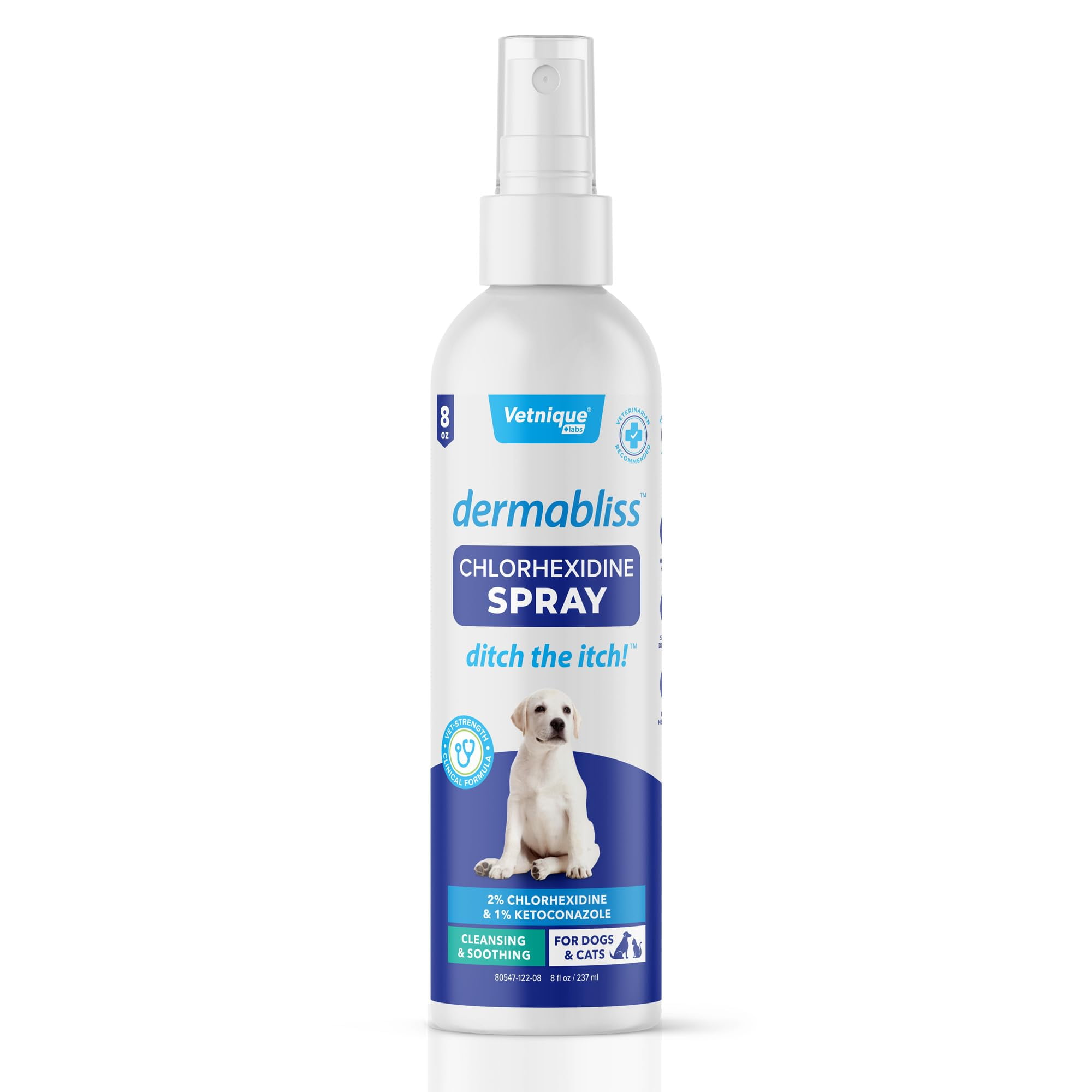 Spray Ventique Dermabliss con clorhexidina medicinal para perros y ...
