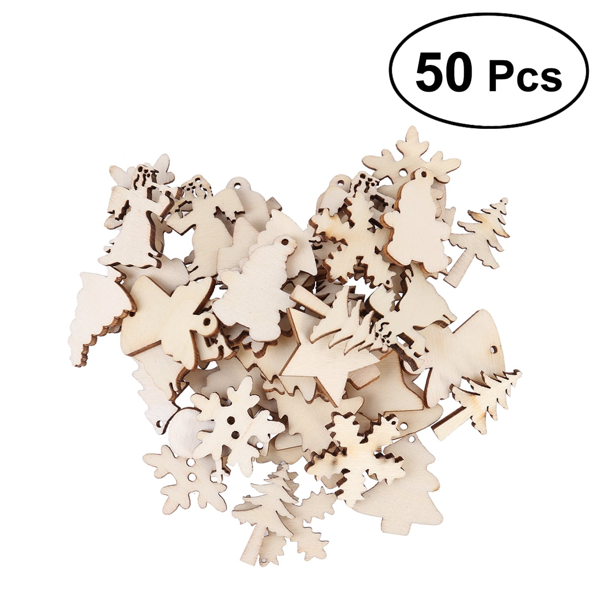Click here for Kakowely 50pcs Wooden Christmas Tree Snowman Snowf... prices