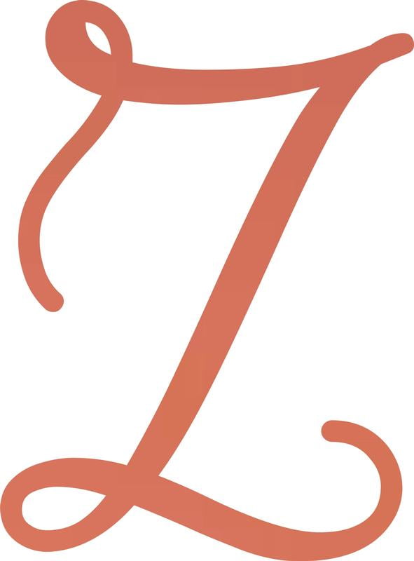 Acrylic Sign Letters,Wedding Z Script, 2'' Tall Pastel Coral Alphabet ...