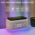 Fansbe Tech Vibrating Alarm Clock Speaker, Dimmable Digital Alarm ...