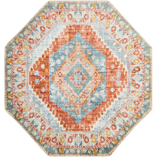 Rugs.com Paragon Collection Rug – 6 Ft Octagon Salmon Medium-Pile Rug ...