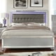 Furniture of America Amana Panel Bed, Queen, Silver and Dark Gray ...