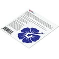 Hibiscus Decal Blue Sticker Vinyl Rear Window Car Truck Laptop Flower