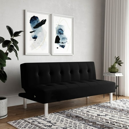 Serta Canon Futon with Power, Black Fabric - Cheetah Dealz