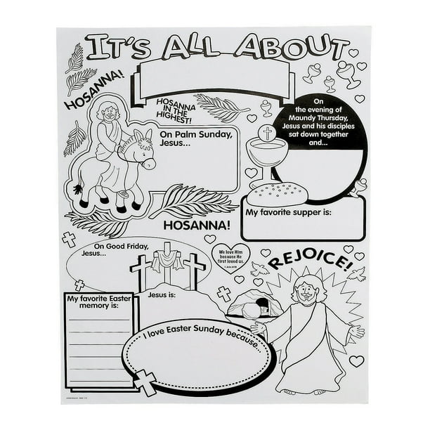 Color Your Own All About Holy Week Posters - Craft Kits - 30 Pieces ...