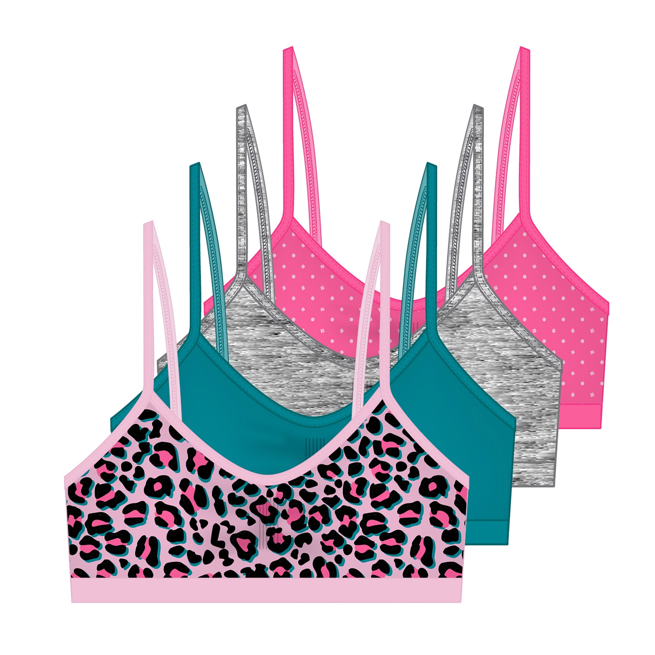 Icy Hot Teenage Girls Training Bra 4 Pack Stretch Cotton Crop Cami icy-hot-teenage-girls-training-bra-4-pack-stretch-cotton-crop-cami