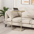 C Shaped End Table Natural (1 Pack) Ordinary For Small Spaces Living ...