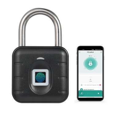 GRNSHTS Fingerprint Electronic Programmable Padlock, Waterproof ...
