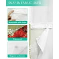No Hook Shower Curtain Set with Snap in Liner, Welcome Words Red Flower ...