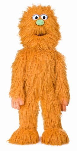 30" Orange Monster Puppet, Full Body Ventriloquist Style Puppet Silly ...