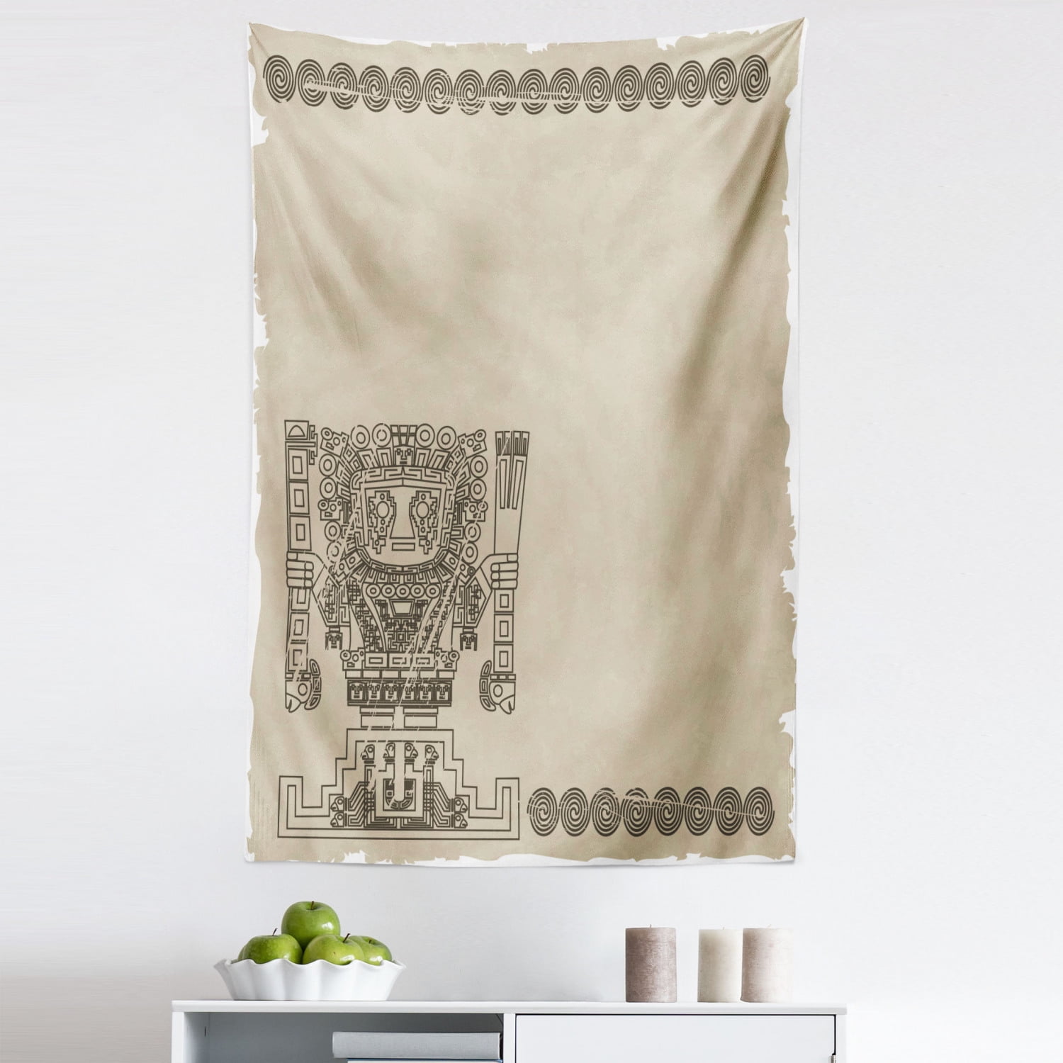 Tribal Tapestry, Mayan and Inca Tribal Superstition Prehistoric Relic ...