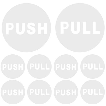 10 Sets of Restaurant Door Stickers Outdoor Pull Push Stickers Creative ...