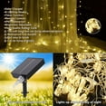 Solar Powered 200 LED Curtain String Lights, 8 Lighting Modes, 9.8 ft ...