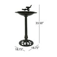 Aaden Outdoor Aluminum and Iron Bird Bath, Shiny Copper - Walmart.com