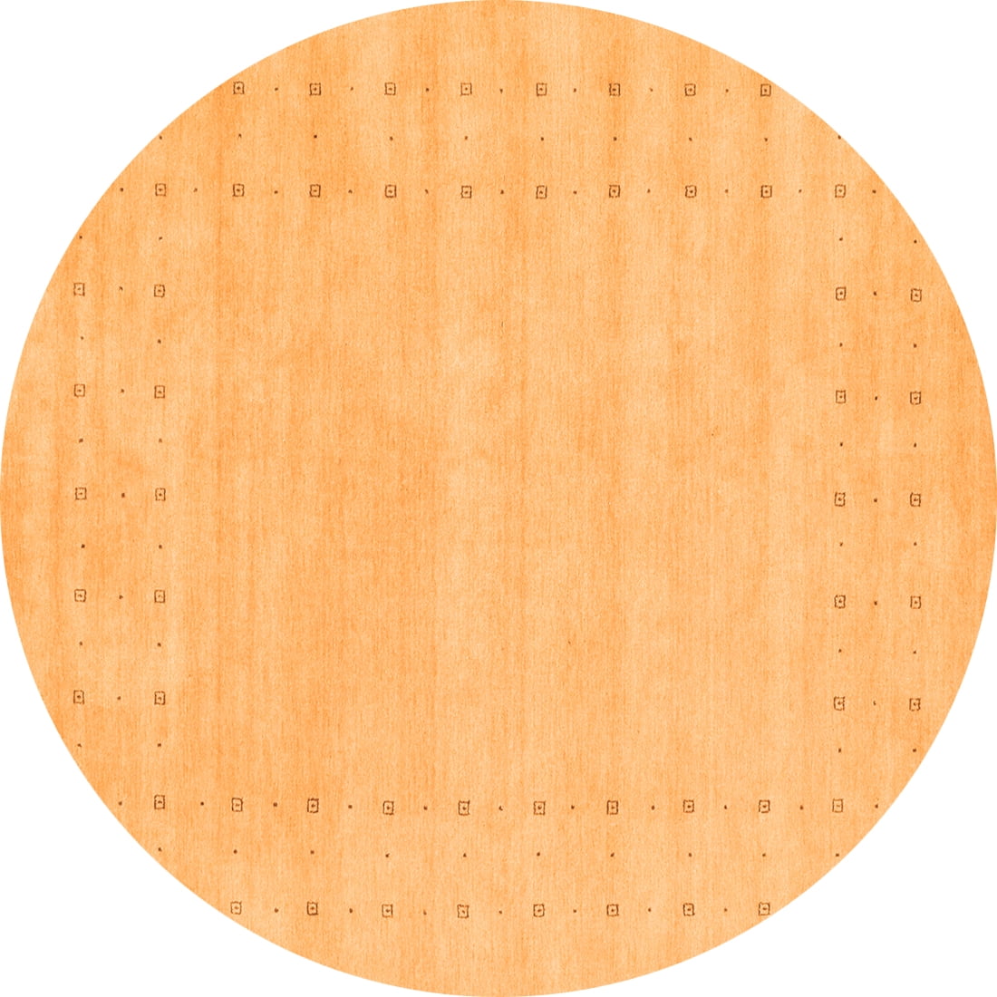 Ahgly Company Indoor Round Solid Orange Modern Area Rugs, 8' Round ...
