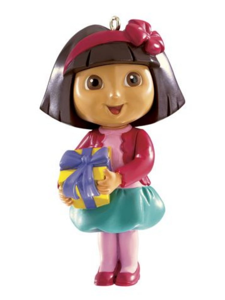 Nickelodeon Dora the Explorer Christmas Ornament Dora Holding A Gift ...