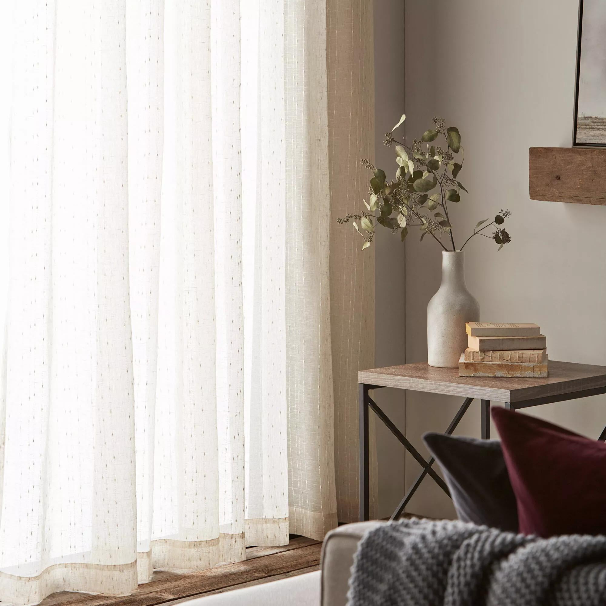 Click here for Bouclair Beige Jillian Panel Curtain 52x96 In (132... prices