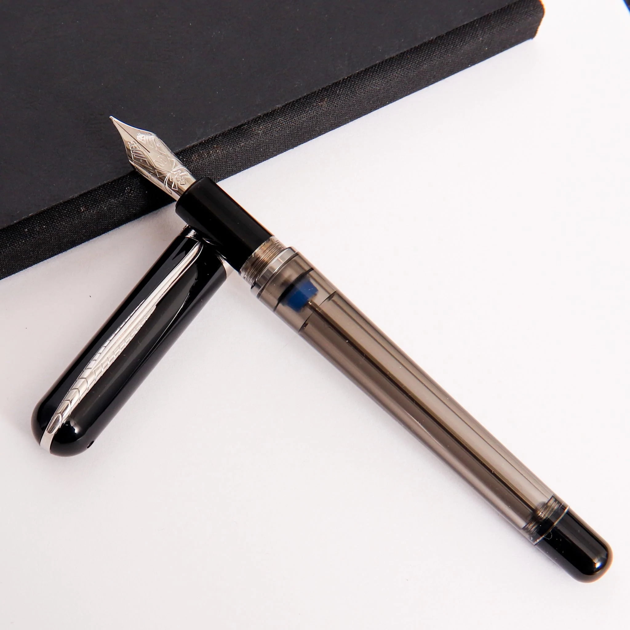 Pineider Avatar Twin Tank Touchdown Graphene Black Fountain Pen ...