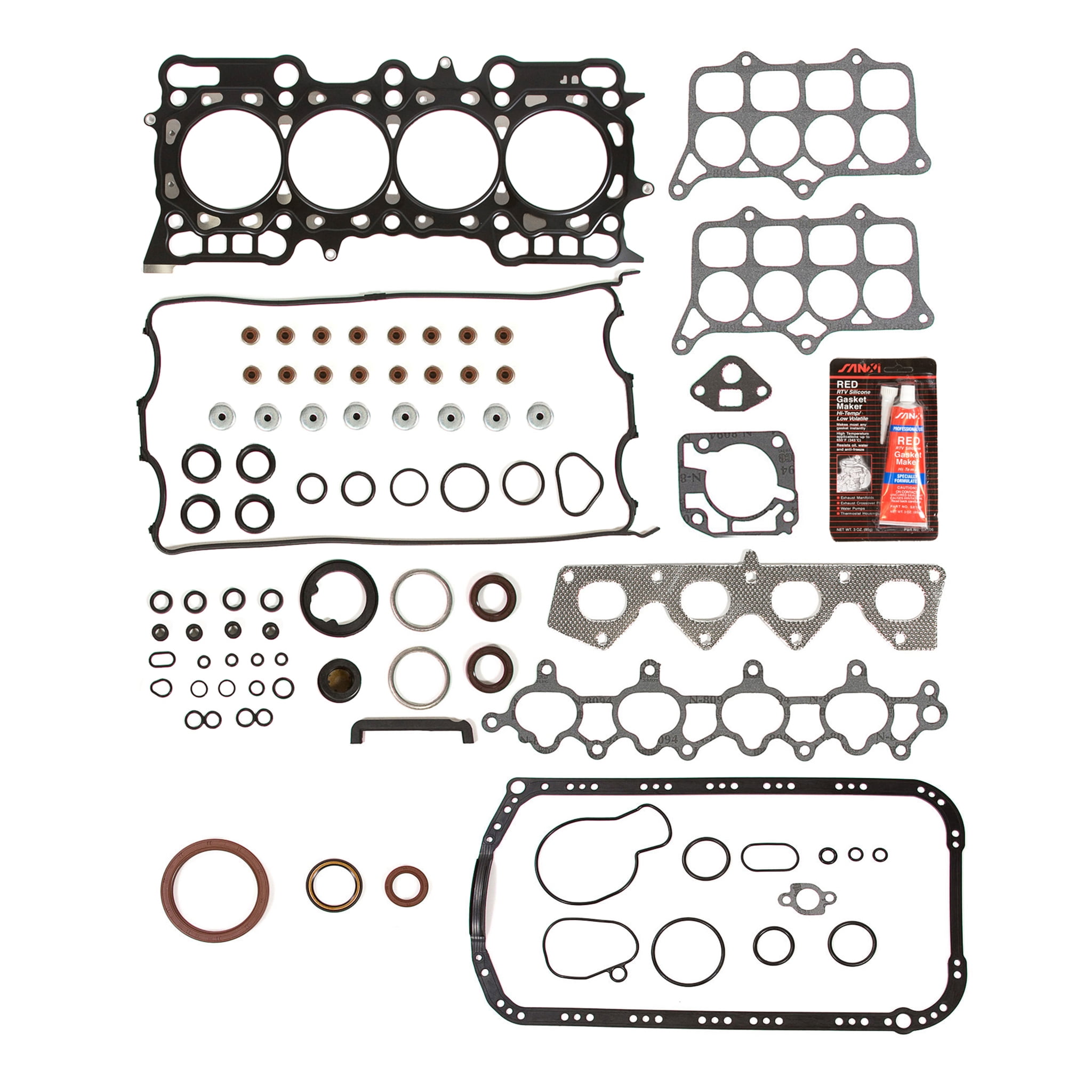 Evergreen FS44016 Full Gasket Set Fit 93-96 Honda Prelude Si VTEC 2.2L ...
