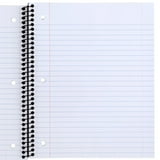 Mead Spiral Notebook, 5 Subject, Wide Ruled, Plastic Cover, 8" x 10.5 ...