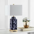 Safavieh Zora Floral 25.5 in. H Table Lamp, Navy/White, Set of 2 ...
