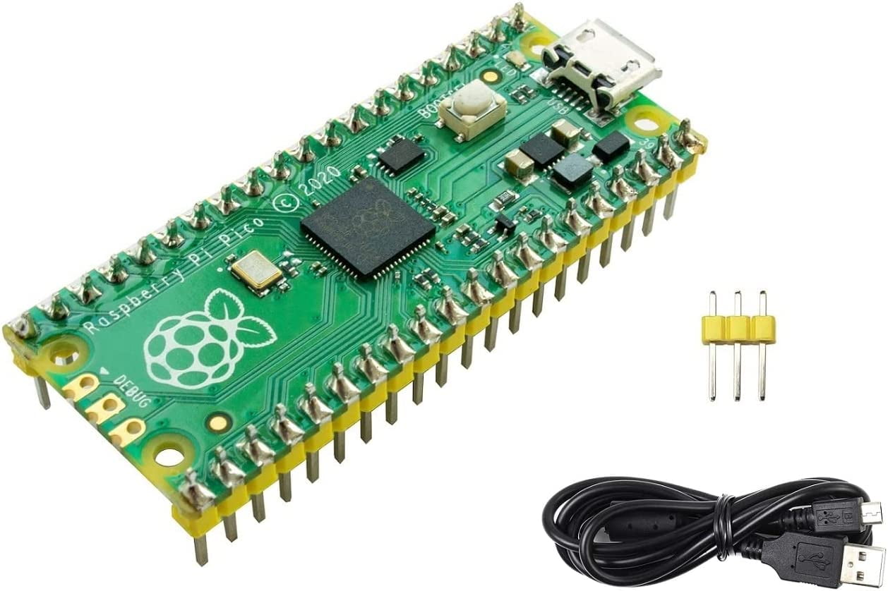Pre-soldered Raspberry Pi Pico Microcontroller Development Board with Header ,Based on RP2040 ...