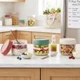 3Pack Overnight Oats Containers with Lids,10oz Glass Jar with Scew Lid ...