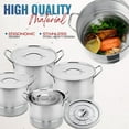 YANGLI 12-Piece Stainless Steel Stock Pot and Steamer Set, Large ...