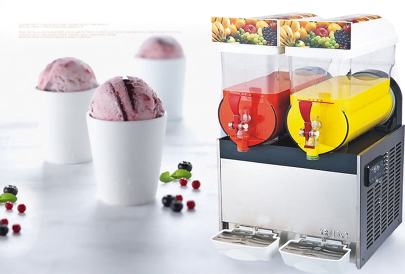 INTBUYING 2X15L Tanks Commercial Ice Slush Machine Margarita Frozen ...