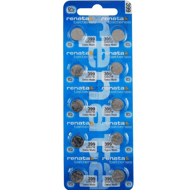 Renata 399 SR927W Batteries - 1.55V Silver Oxide 399 Watch Battery (10 ...