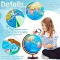 Illuminated World Globe for Adults Rotation Rewritable Light Up Globe ...