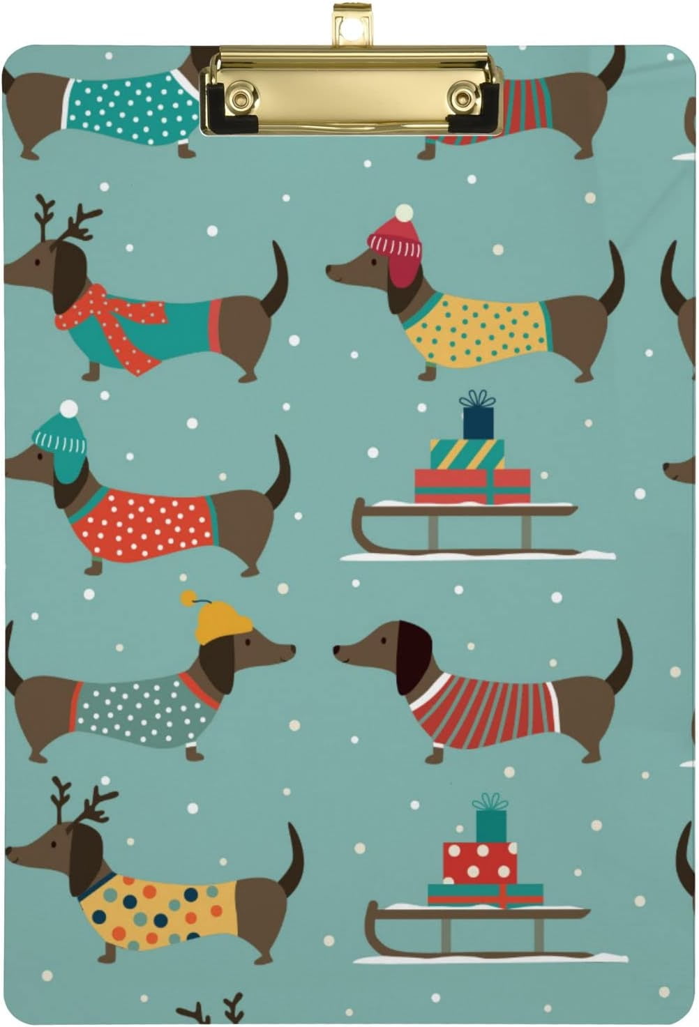 FMSHPON Dachshunds Dog Clipboard Hardboard Wood Nursing Clip Board and ...