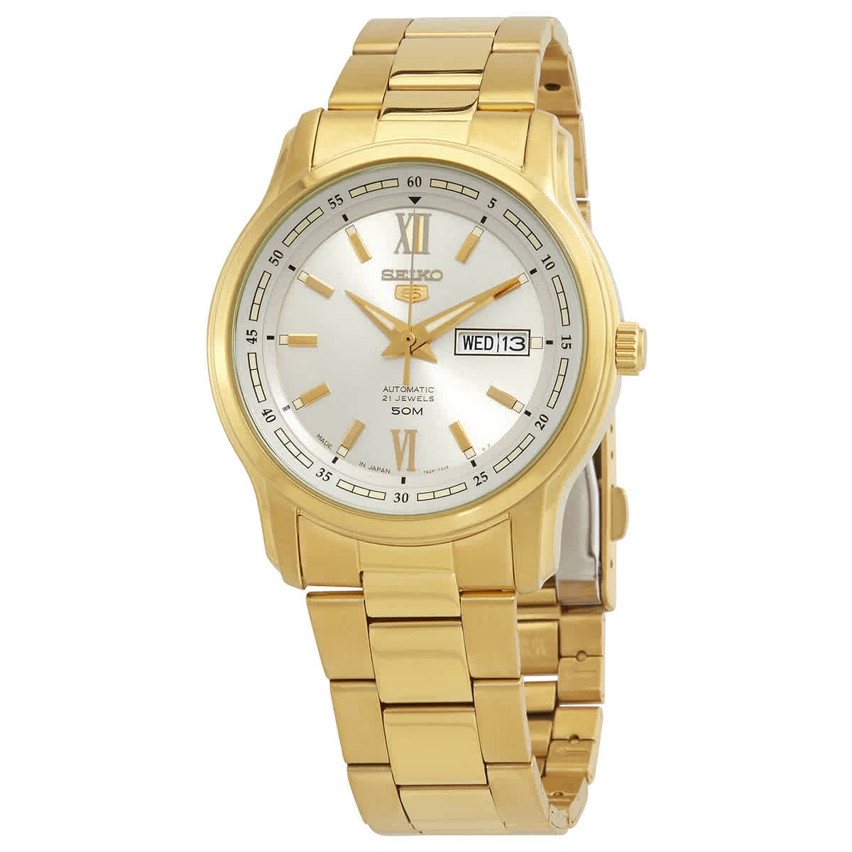 Seiko 5 Automatic Champagne Dial Men's Watch SNKP20J1 - Walmart.com