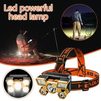 Bright 5 LED Clip on Hat Head Cap Light headlamp Flashlight - Walmart.com