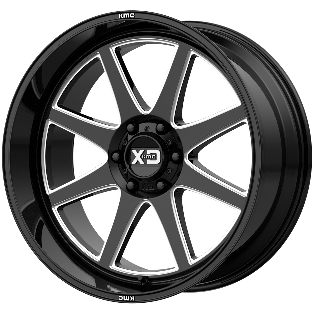 XD Series XD844 Pike 22x10 8x6.5" -18mm Black/Milled Wheel Rim 22" Inch ...