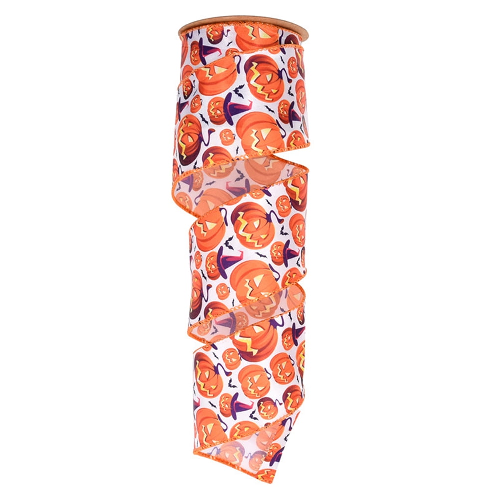 Printed Ribbon Halloween Ribbon Spider Web Letter Plaid Witch Boots ...