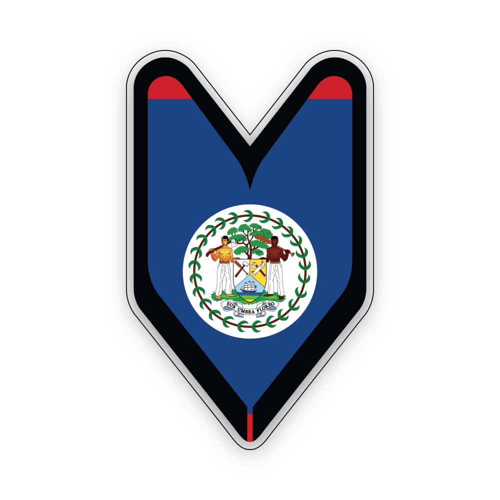 Belizean Driver Badge Sticker Decal - Self Adhesive Vinyl ...