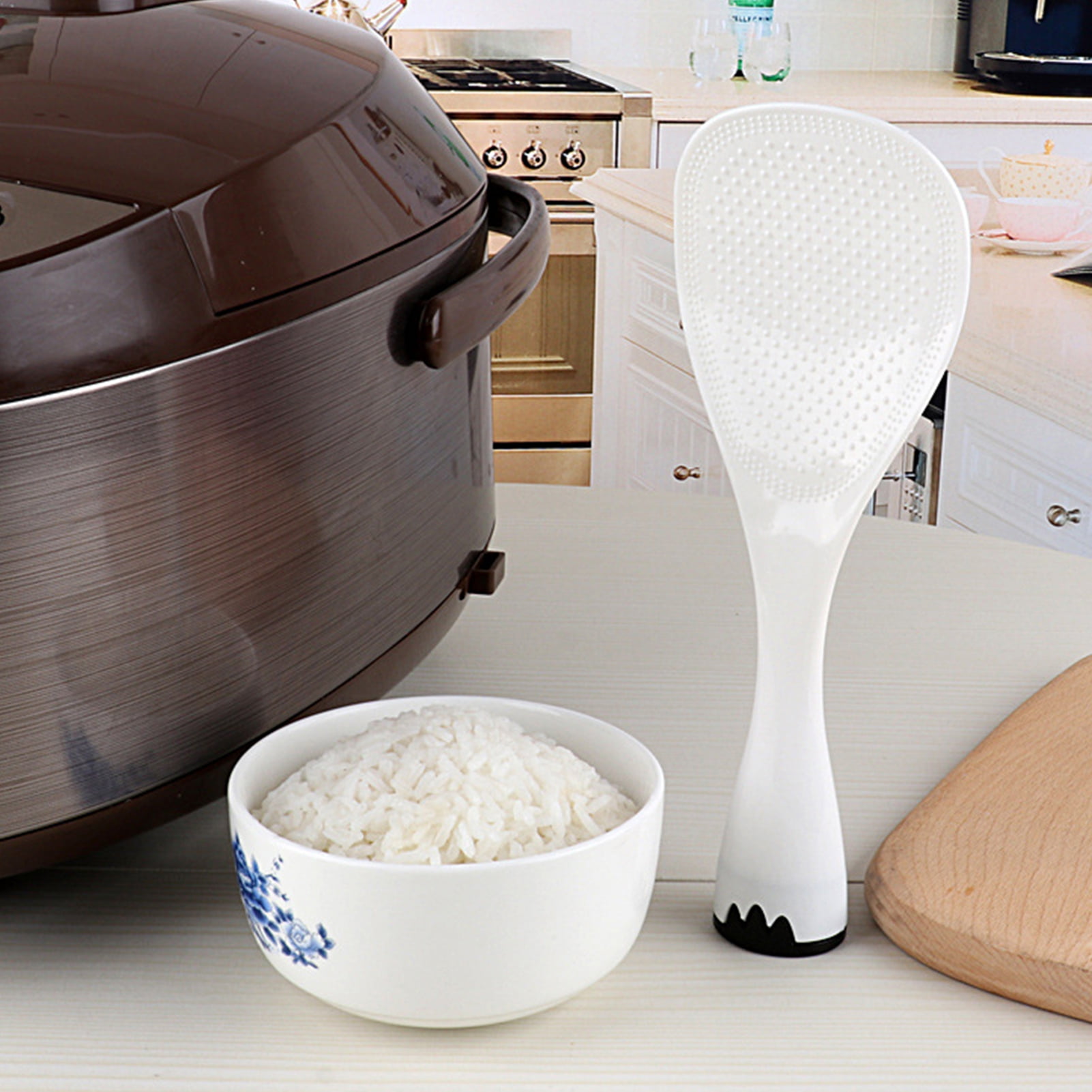 DoubleYi Rice Scoop Serve Rice Anti-scald Useful Red Black Rice Scooper ...