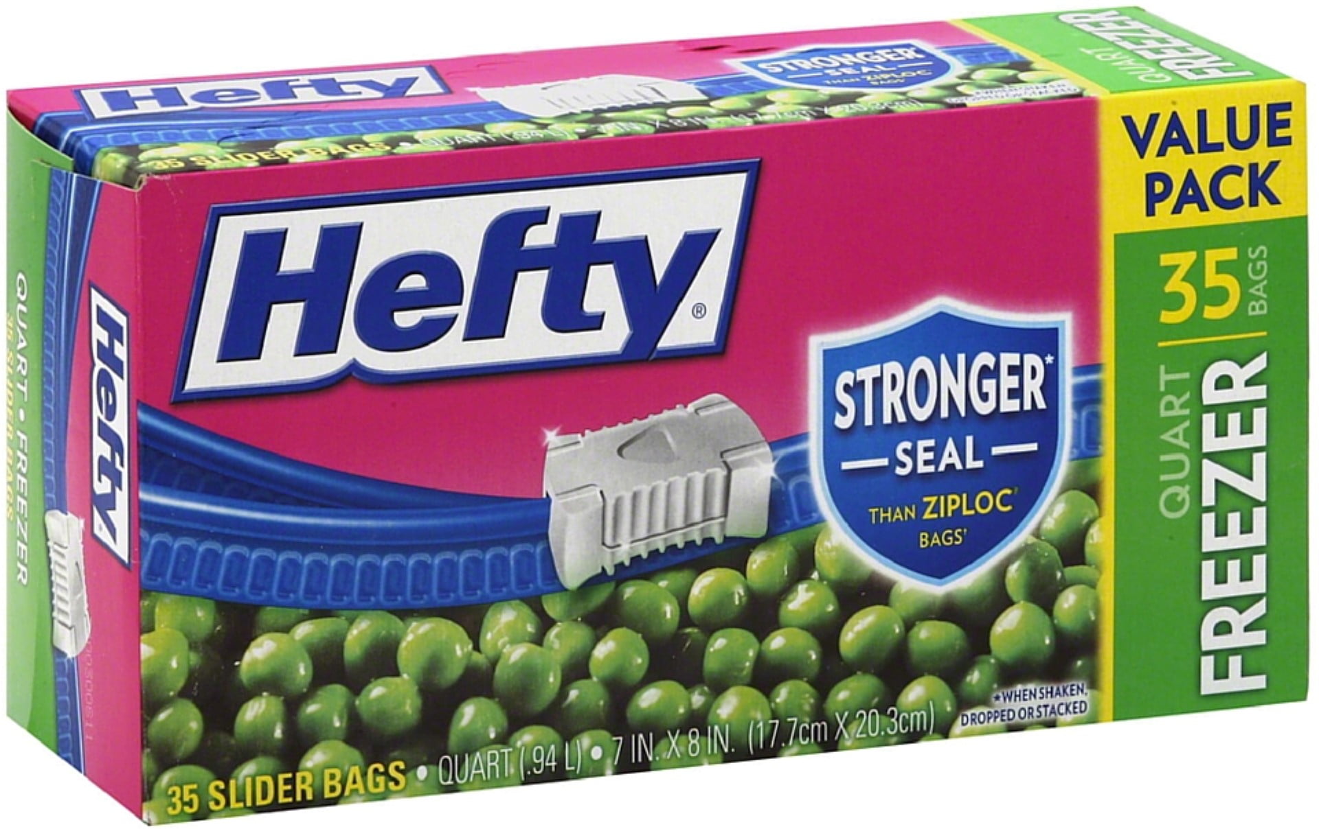 Hefty Freezer Slider Bags, 1 Quart 35 ea (Pack of 3) - Walmart.com