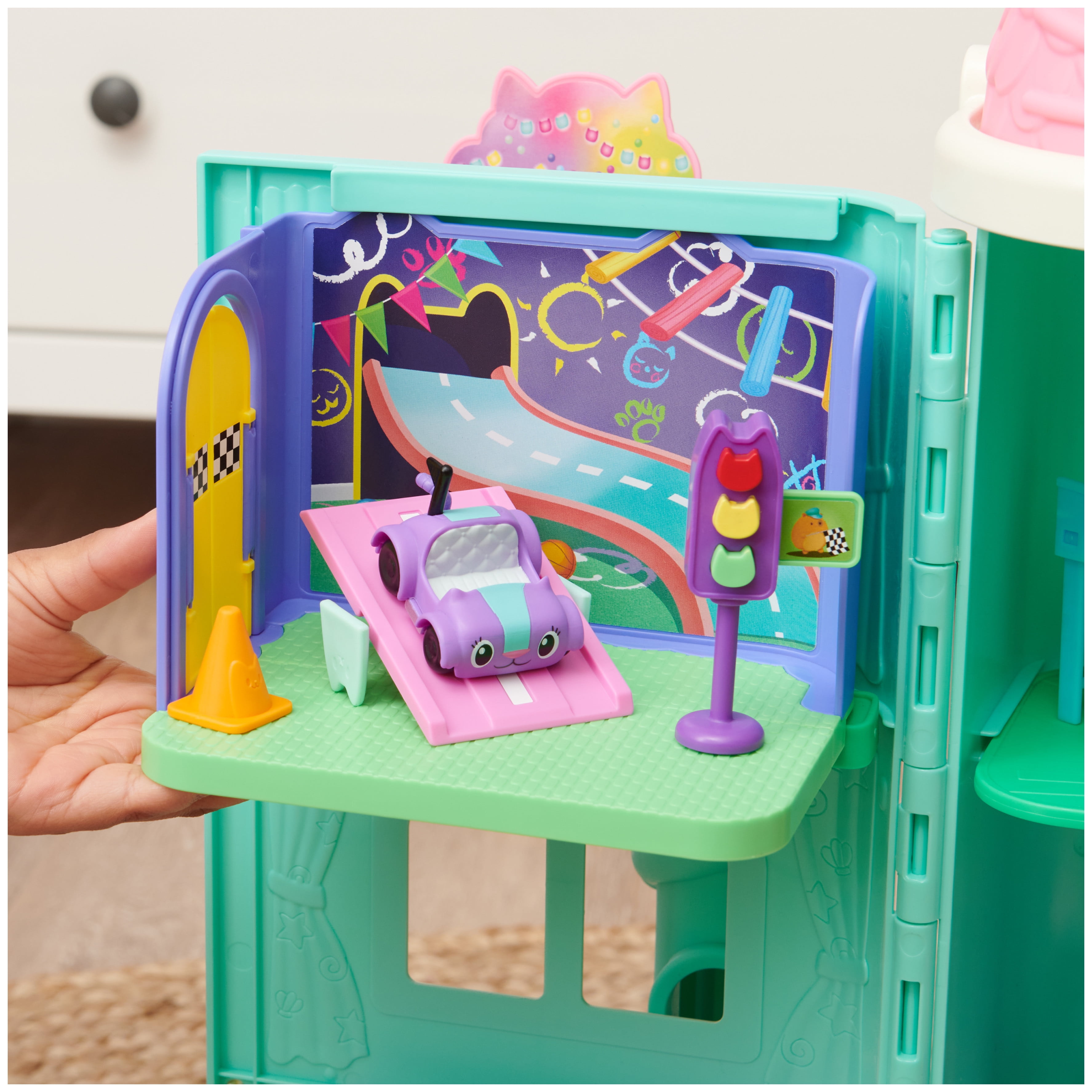 Buy Gabby's Dollhouse, Carlita Purr-Ific Play Room with Carlita Toy Car ...