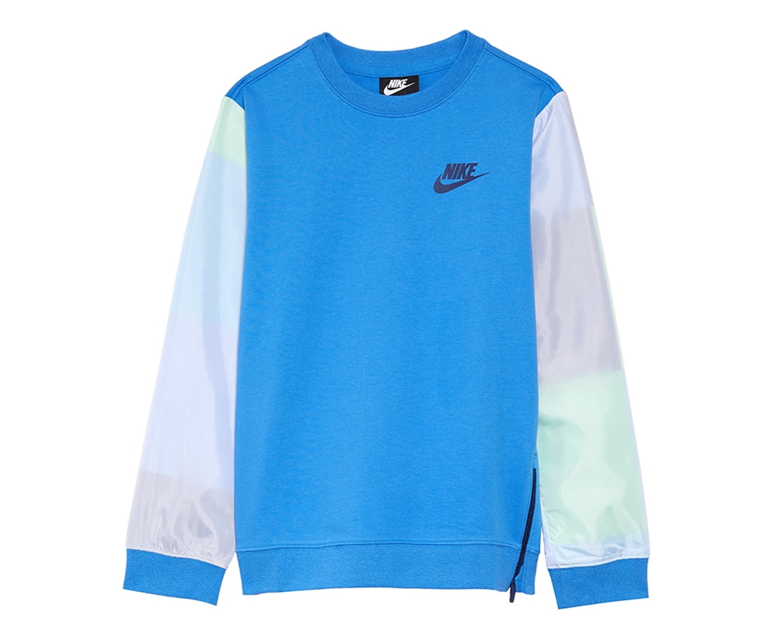 Nike Sportswear Colorblock Boys Active Sweaters Size XL, Color: Blue ...