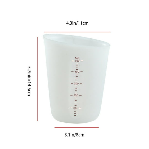 Measuring Cup Milk Coffee Graduated Beaker Lab Kitchen Silicone ...