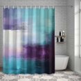 Bathroom Shower Curtain Cyan Purple Stitching Color Block Waterproof ...